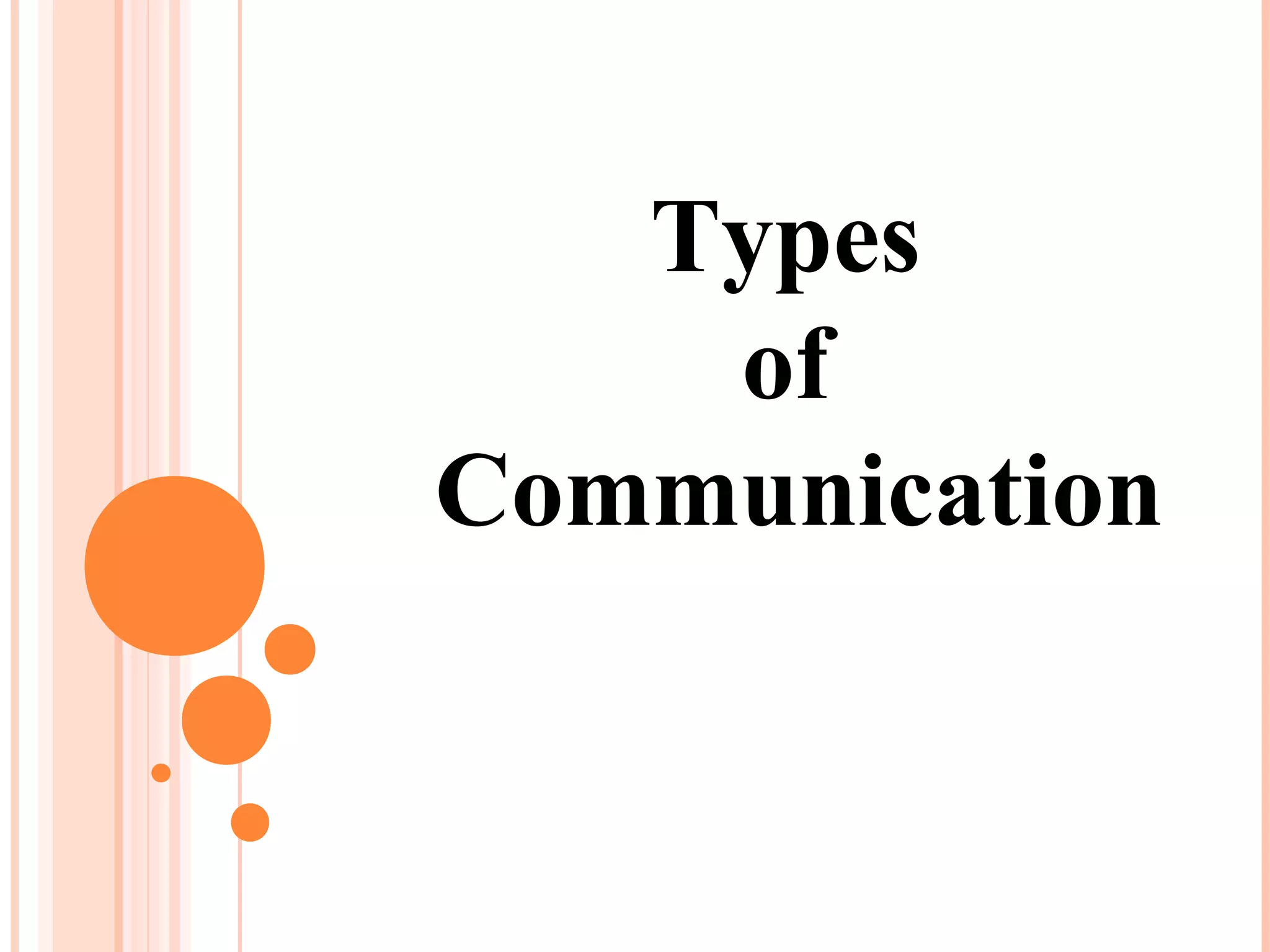Types of communication | PPT | Family and Relationships