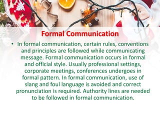 Types of communication | PPTX
