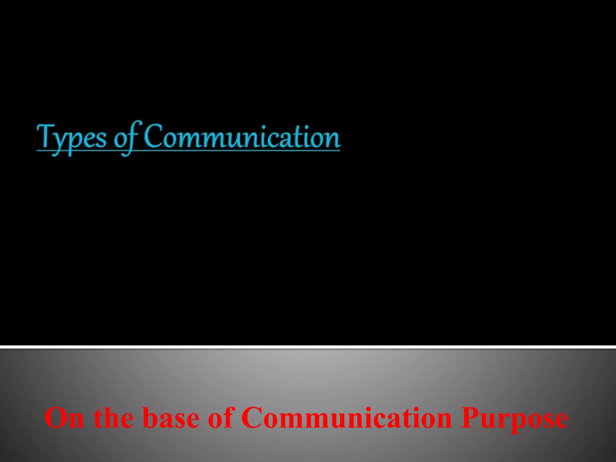 Types of communication | PPT