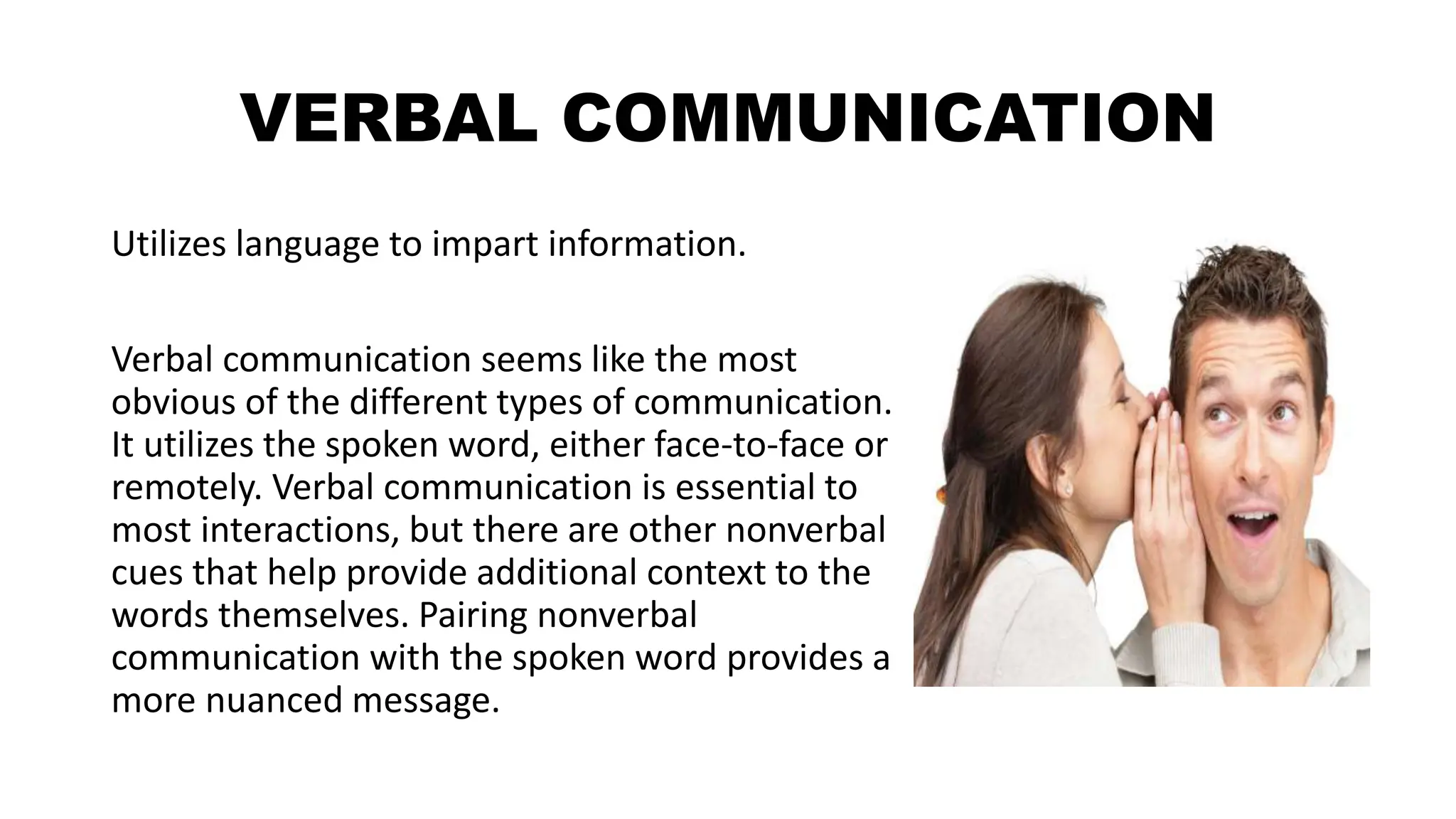 Types of communication verbal and Non Verbal | PPT