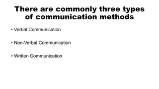 Types of communication verbal and Non Verbal | PPT