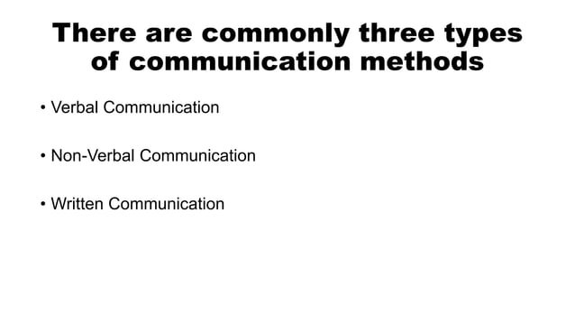 Types of communication verbal and Non Verbal | PPT