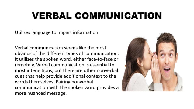 Types of communication verbal and Non Verbal | PPT