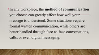 TYPES OF COMMUNICATION Presentation of ICT | PPTX
