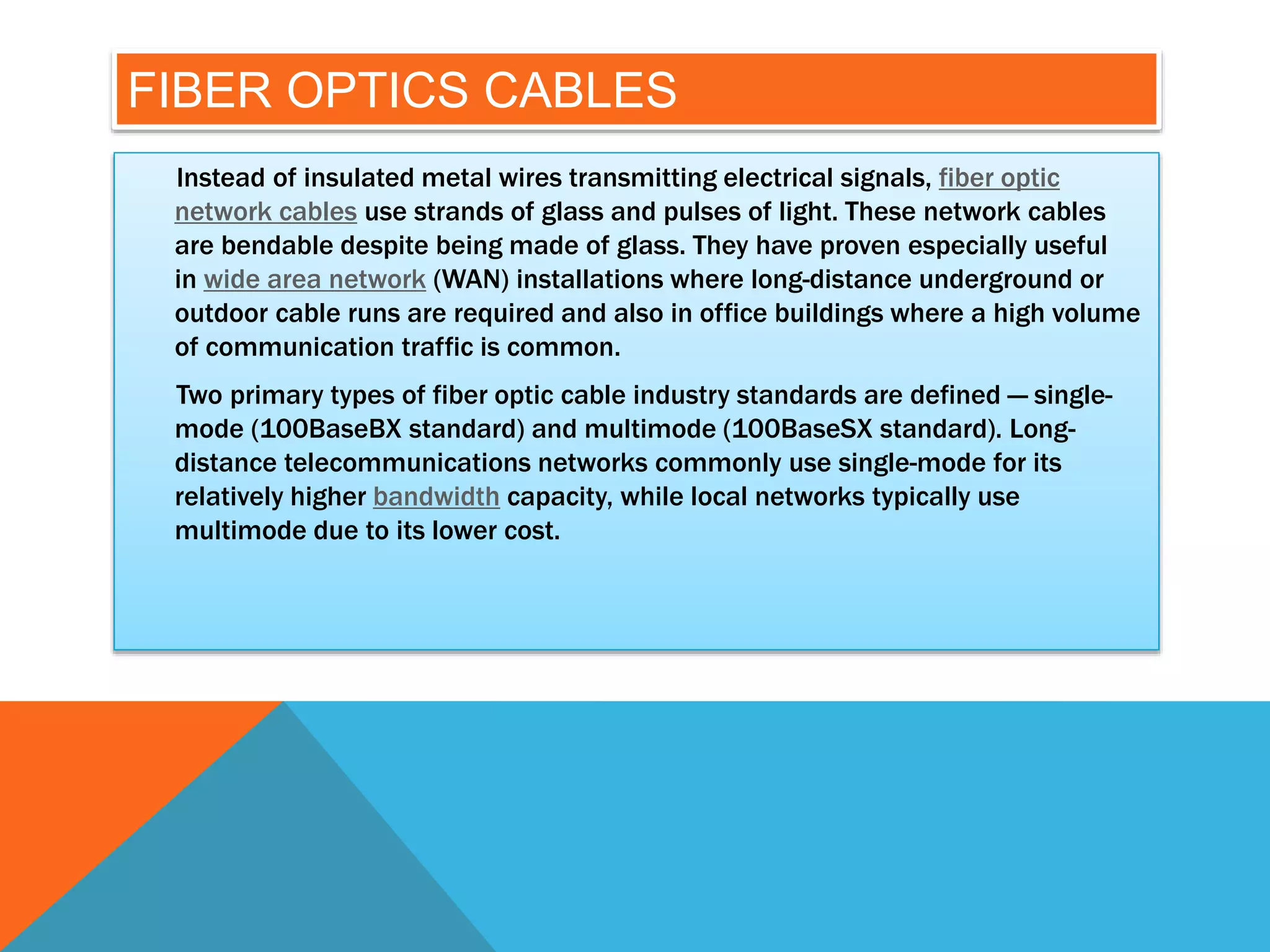 Types of communication cables | PPTX | Computer Networking | Computing