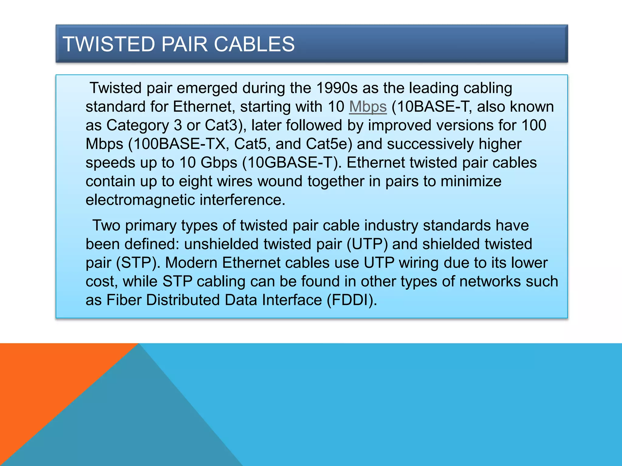 Types of communication cables | PPTX | Computer Networking | Computing