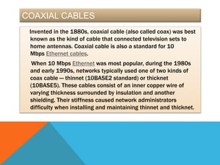 Types of communication cables | PPTX