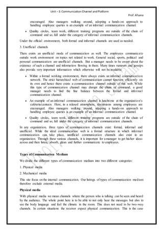 Communication medium/Channel - Business Skills | PDF