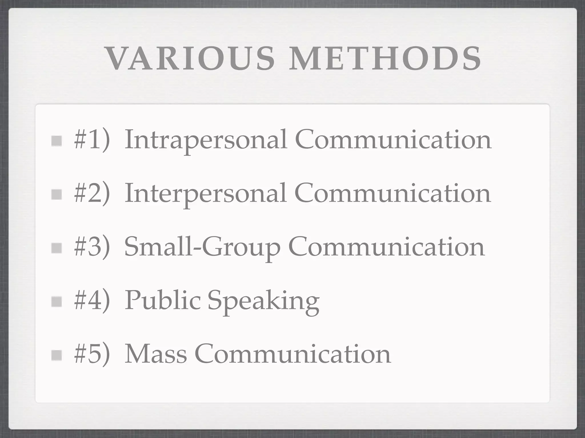 Types Of Communication; P 51 53 | KEY
