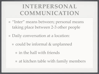 Types Of Communication; P 51 53 | KEY