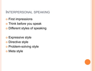 Types of communication presentation | PPTX
