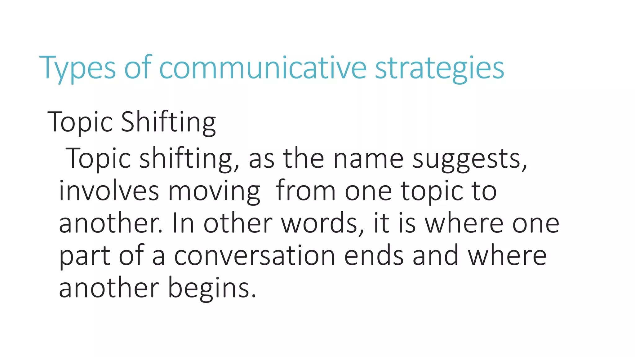 Types of communicative strategies | PPTX