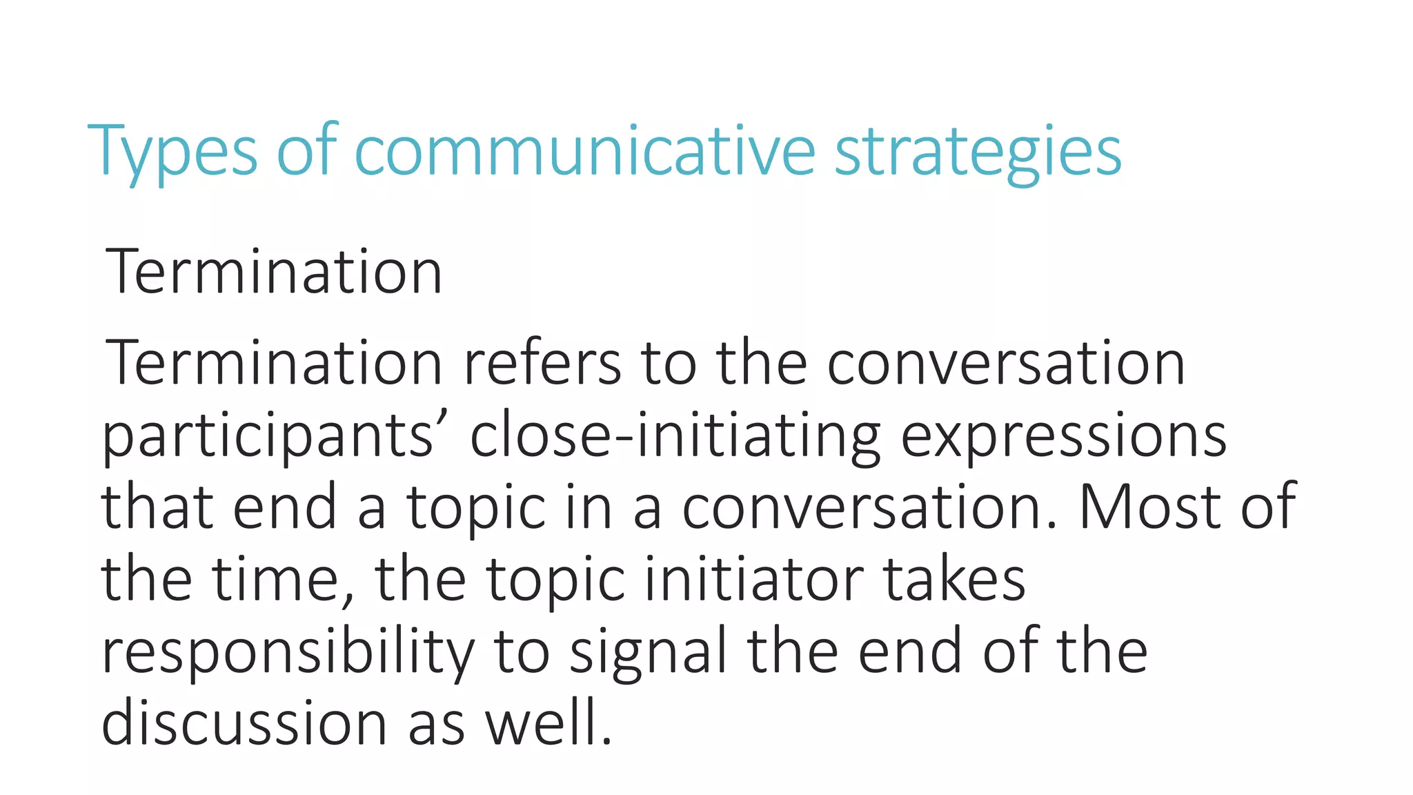 Types of communicative strategies | PPTX