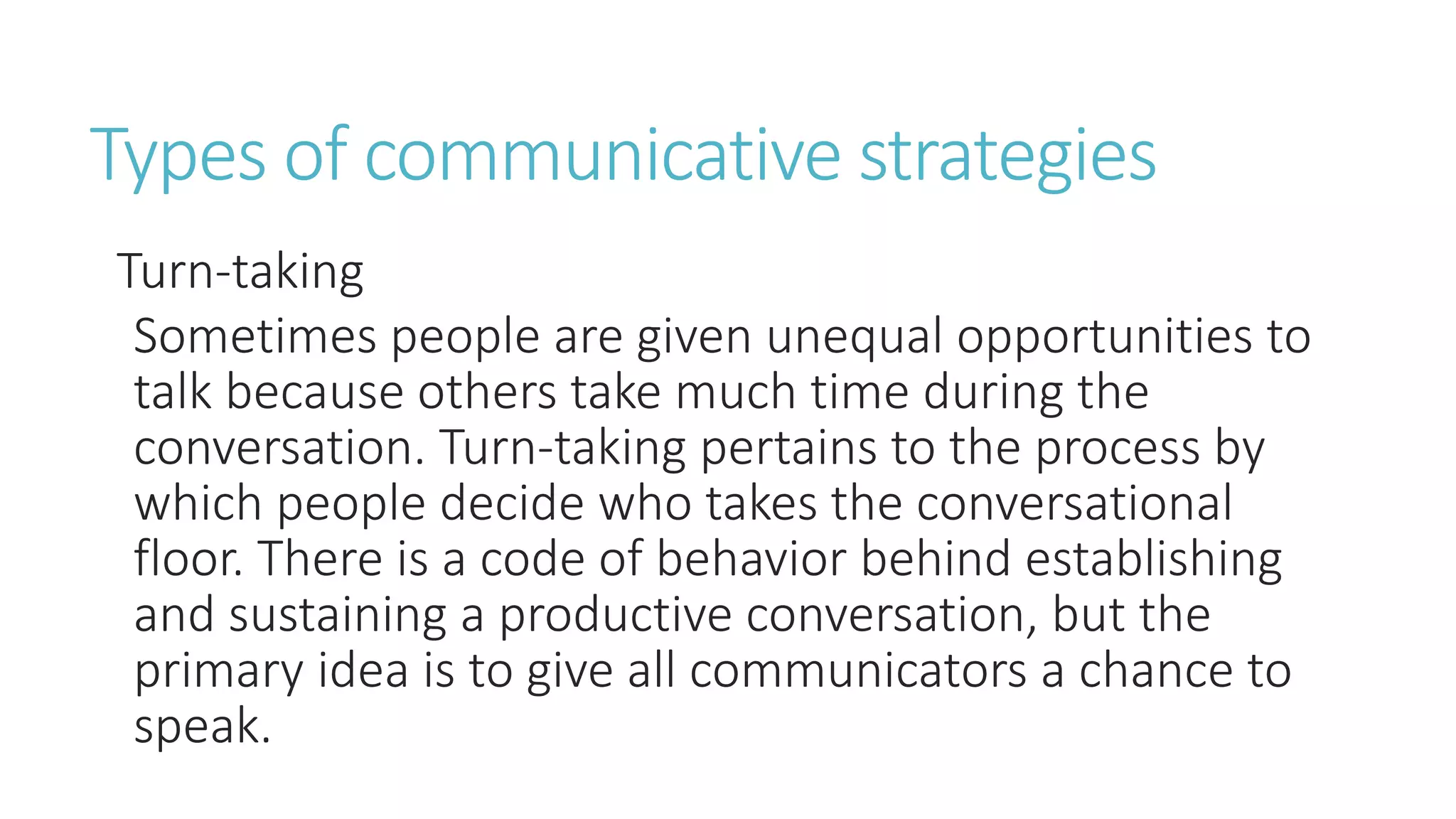 Types of communicative strategies | PPTX