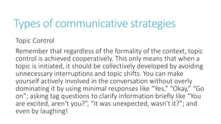 Types of communicative strategies | PPTX