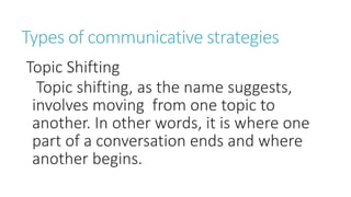 Types of communicative strategies | PPTX