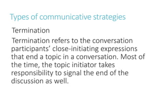Types of communicative strategies | PPTX