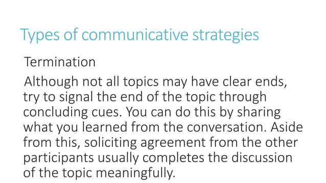 Types of communicative strategies | PPTX