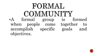 Types of Communities and Its Differences.pptx | Developmental Sites ...