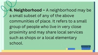 MODULE 2_TYPES OF COMMUNITY_COMMUNITY ENGAGEMENT | PPTX