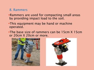 Types of compaction and equipment used for compaction | PPTX