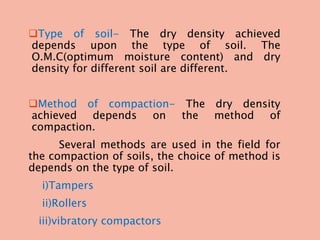 Types of compaction and equipment used for compaction | PPTX