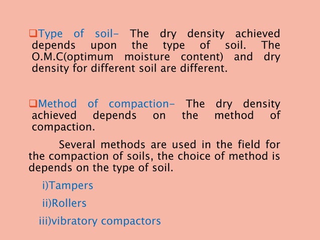 Types of compaction and equipment used for compaction | PPTX | Geology ...