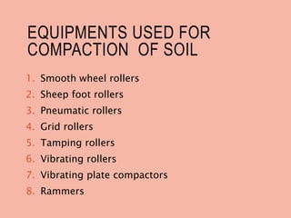 Types of compaction and equipment used for compaction | PPTX
