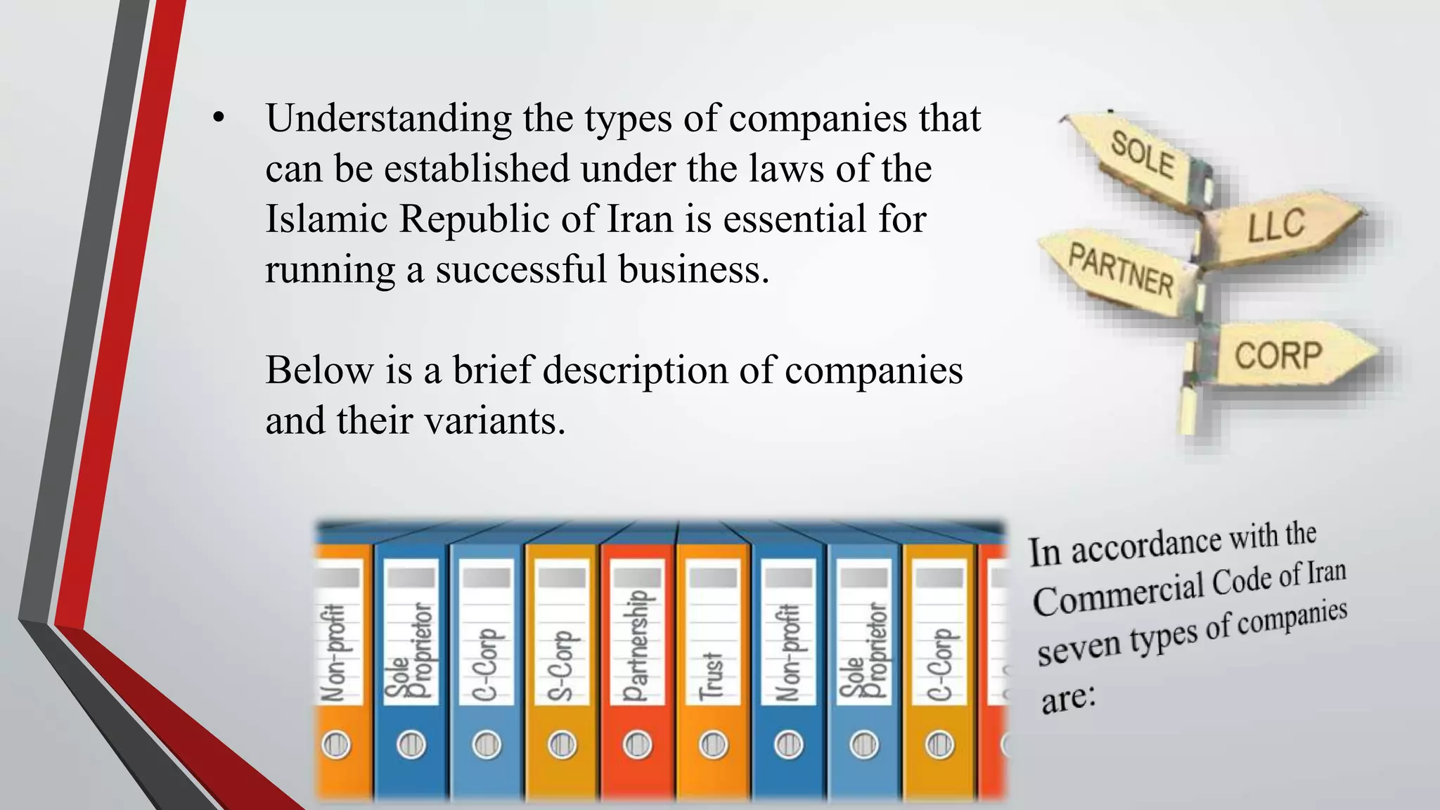 Types of companies in Iran | PPT