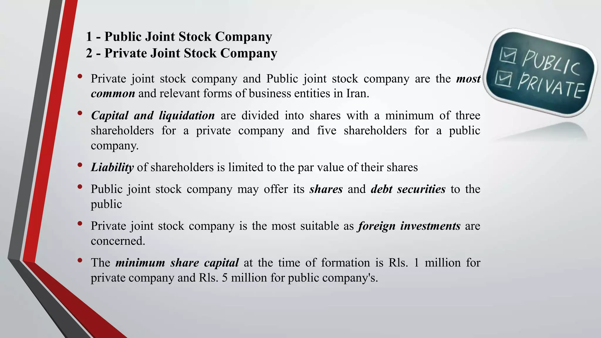 Types of companies in Iran | PPT
