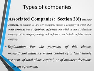Types of Companies under company law.pptx