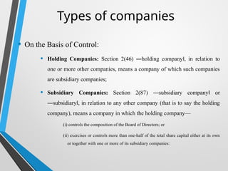 Types of Companies under company law.pptx