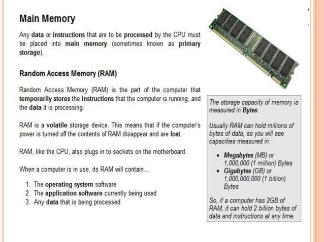 Types of componets of computer system part one | PPT