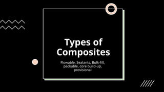 Types of composites used in dentistry 2024 | PPT