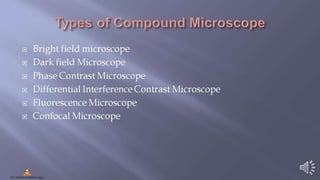 Types of compound microscope | PPTX