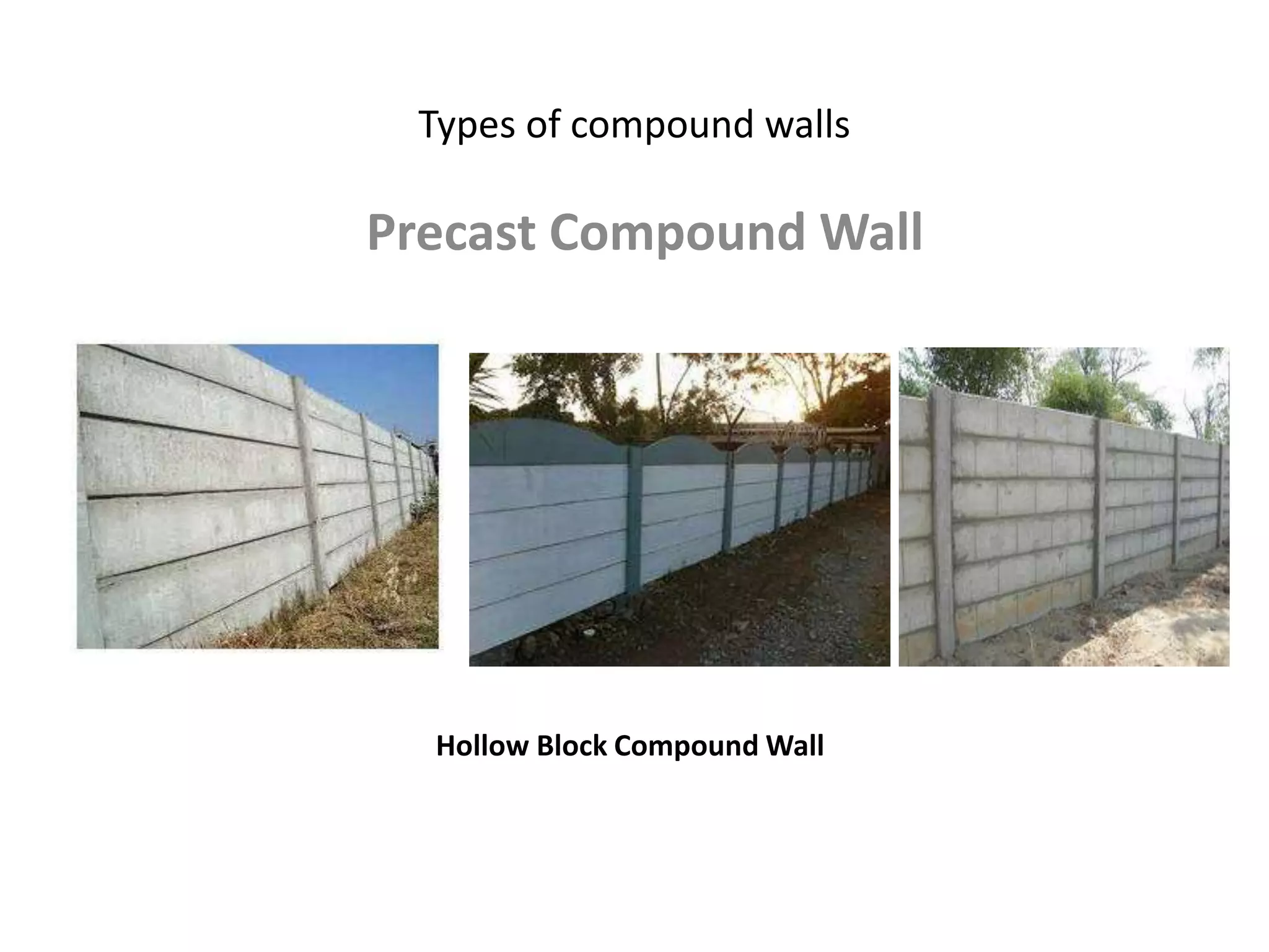 Types of compound walls | PPTX