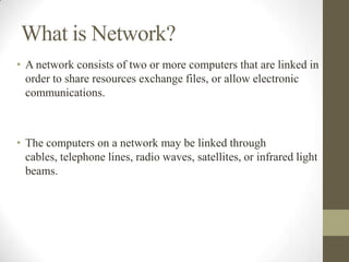 Types of computer network | PPTX