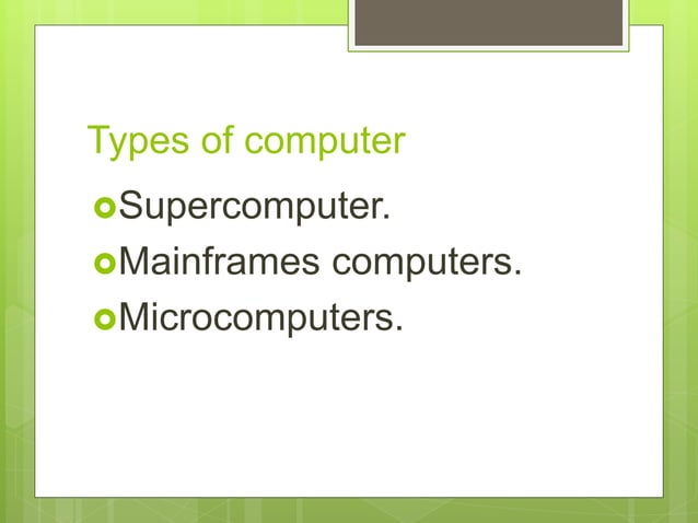 Types of computer | PPT | Free Download