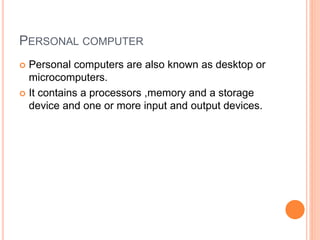 Types of computer | PPTX