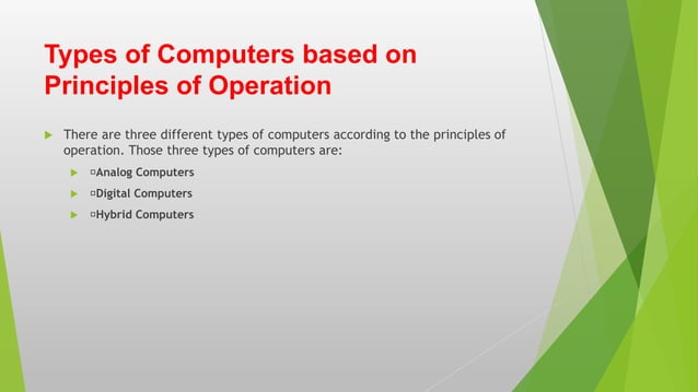Types of computer | PPTX | Computing | Technology & Computing