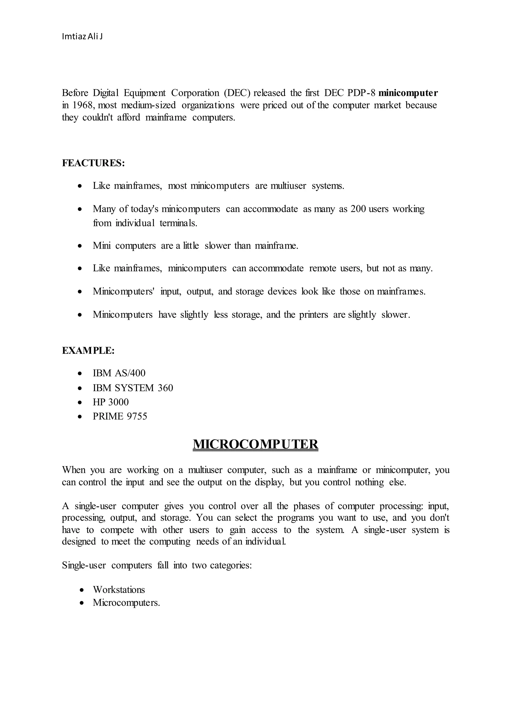 Types of computer | DOC