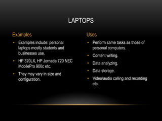 types of computer and their functions and uses. | PPT