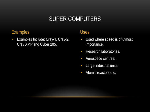 types of computer and their functions and uses. | PPT