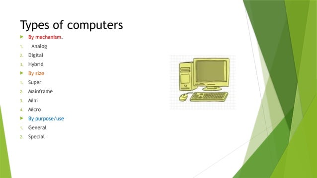 types of computer.pptx here are many types of computers, includin | PPTX