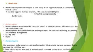 types of computer.pptx here are many types of computers, includin | PPTX