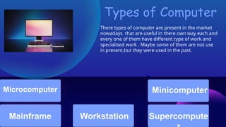 Types of computer WITH AI AND MACHINE LEARNING | PPT