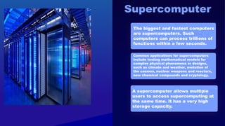 Types of computer WITH AI AND MACHINE LEARNING | PPT