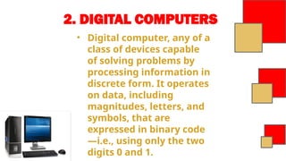 Types of computer class 10 th cbse,notes | PPTX