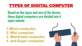 Types of computer class 10 th cbse,notes | PPTX
