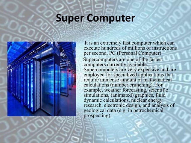 Types of computer | PPTX | Computing | Technology & Computing